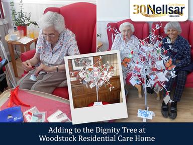 Adding to the Dignity Tree at Woodstock Residential Care Centre