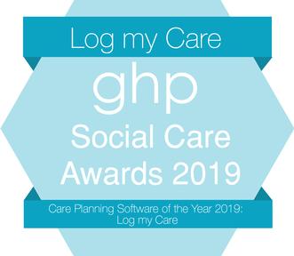 Log my Care win Care Planning Software of the year award.