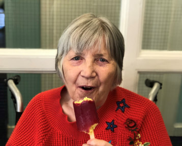 Ice creams in the sun at Ty Hafod