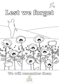 Free colouring poster for Remembrance Day