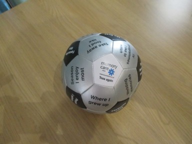 Throw and tell activity ball