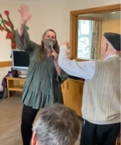 Winifred Dell welcome Cheryl for her first in-person performance