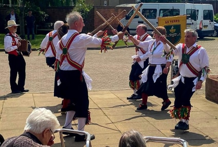 Morris dancing at Paternoster House