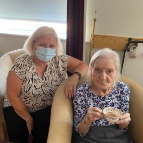 Winifred Dell hold an open coffee morning