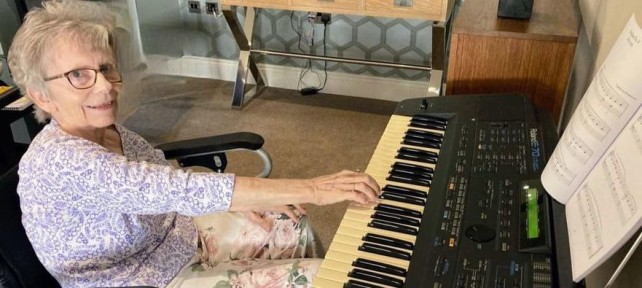 Singing and piano playing