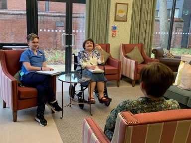 Residents interviewing candidates