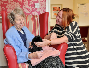 Nursing home residents celebrate the Year of the Rabbit