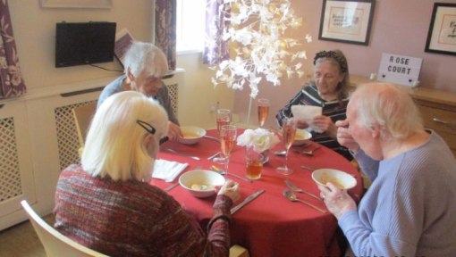 Making new friends at Rose Court care home