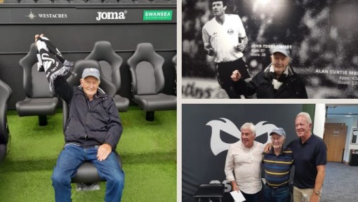 HC-One care home Resident superfan meets his hero