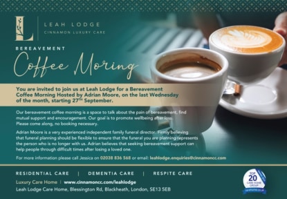 Monthly Bereavement Coffee Morning