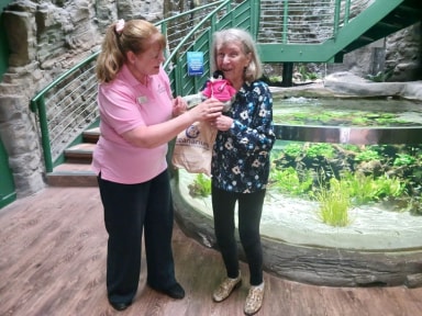 Special wish for Barbara who visits oceanarium