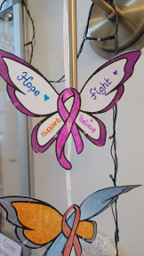 Decorating ribbons for breast cancer