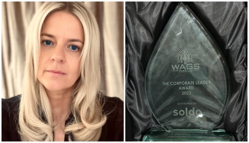 Sam Manning secures the Corporate Leader Award at the WAGS 2023!