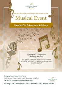 Join us at Emily Jackson House for our morning musical event