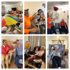 UPSWING teach circus skills to the team at Dovecote Manor