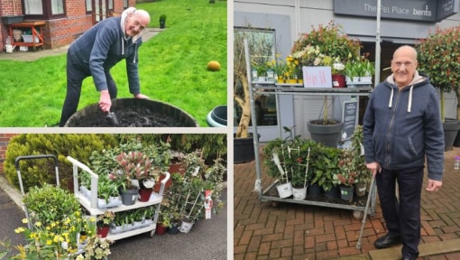 HC-One resident overjoyed as Wigan community helps revamp garden