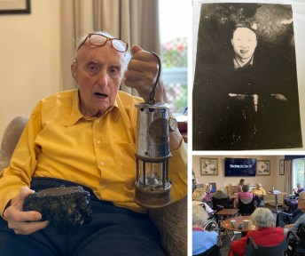 Former miner’s tales from the pit strike gold with residents at care home