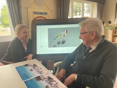 Care home delights residents with new interactive Rainbow Table