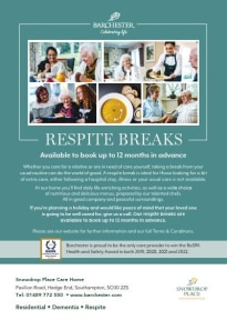 Pre Bookable Respite Stay