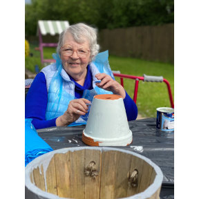Residents at Rose Court Care Home embrace spring with garden project