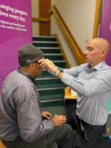 OutsideClinic provides eye health checks for the homeless community