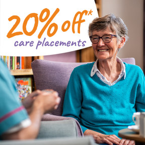 Save 20% on the first six weeks of a self-funded, permanent care placement.