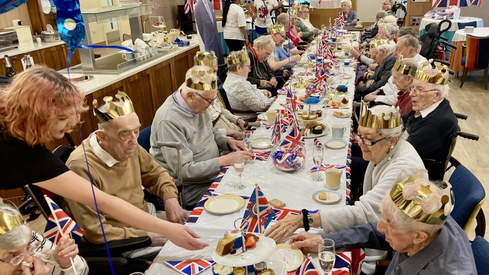 Coronation: Care home residents celebrate