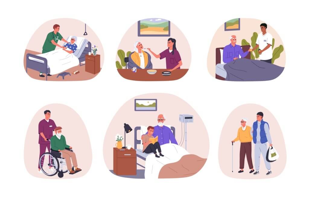 Discharge from hospital to care home